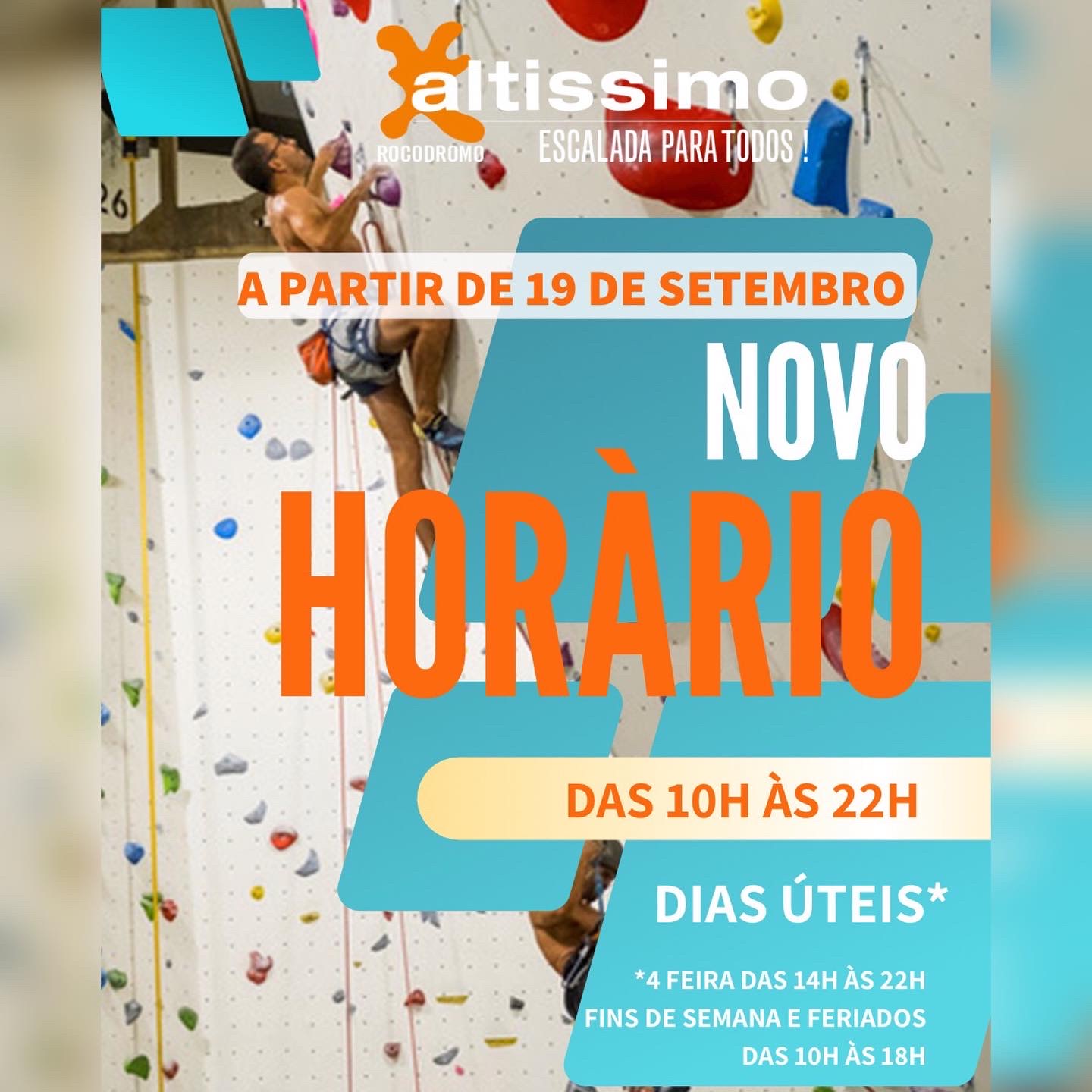 novo horario | Altissimo | Lisboa | rocódromo | escalada para todos ...